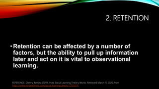 ALBERT BANDURA OBSERVATIONAL SOCIAL LEARNING | PPT