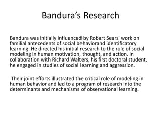 Albert bandura power | PPTX | Education