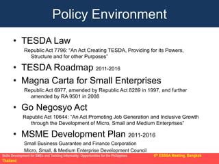 Skills Development for SMEs and Tackling Informality | PPTX
