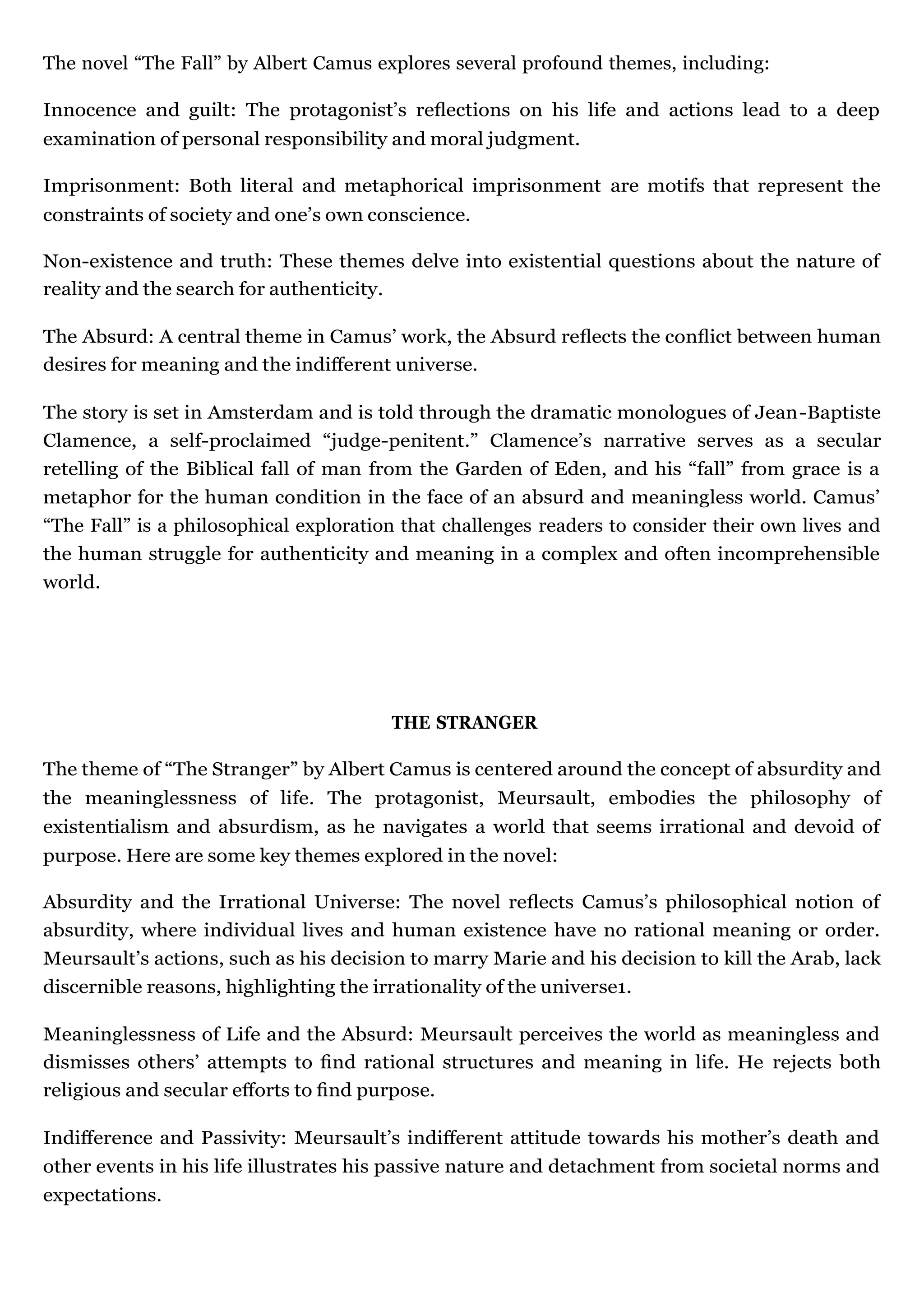 THE PHILOSOPHY OF ALBERT CAMUS - ALEXIS KARPOUZOS | DOCX