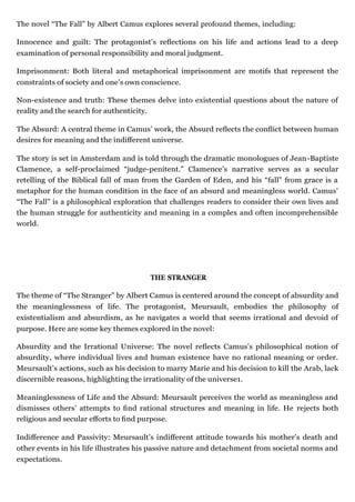 THE PHILOSOPHY OF ALBERT CAMUS - ALEXIS KARPOUZOS | DOCX