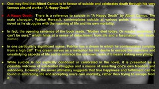 Albert Camus and absurdism| Presentation | PPTX | Fiction | Books and ...