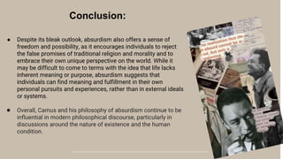 Albert Camus and absurdism| Presentation | PPTX