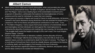 Albert Camus and absurdism| Presentation | PPTX