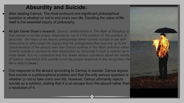 Albert Camus and absurdism| Presentation | PPTX | Fiction | Books and ...