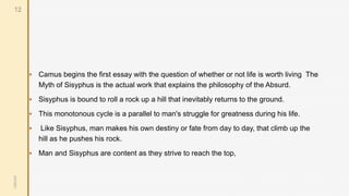 Albert camus bio and works | PPTX