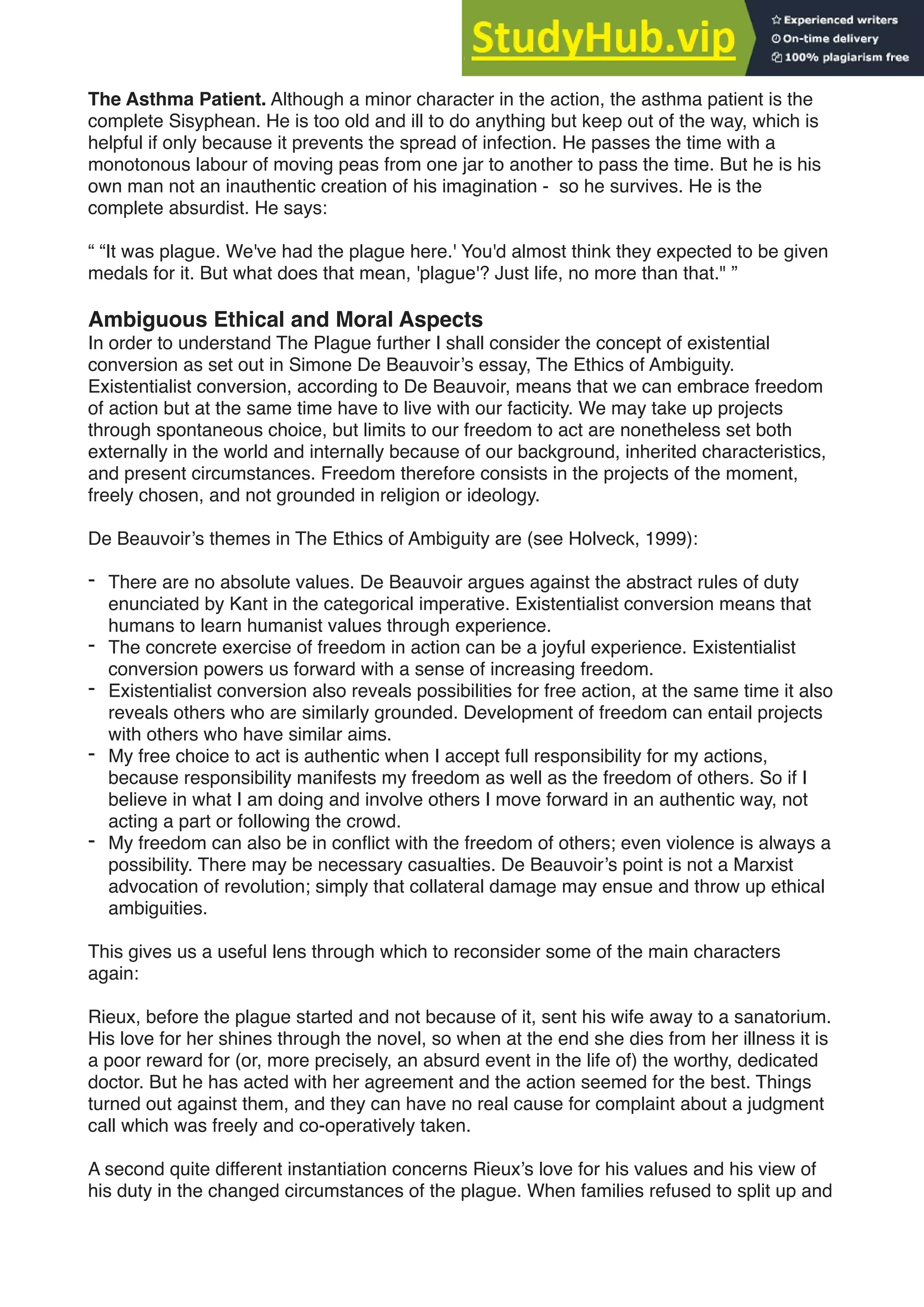 Albert Camus The Plague -Summary And Commentary From An Existentialist ...