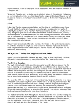 Albert Camus The Plague -Summary And Commentary From An Existentialist ...
