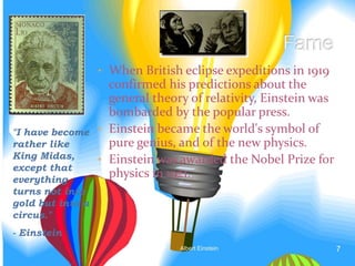 Albert einstein | PPTX | Physics | Science