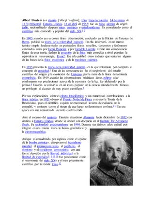 Albert einstein | DOCX