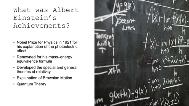 A Scientific PowerPoint on Albert Einstein | PPTX