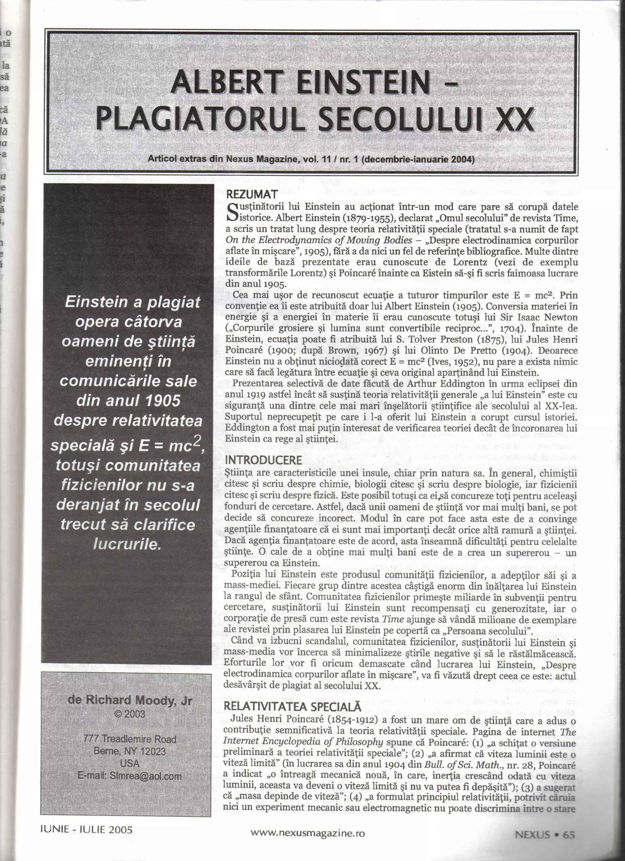 Albert Einstein - plagiatorul secolului xx | PDF