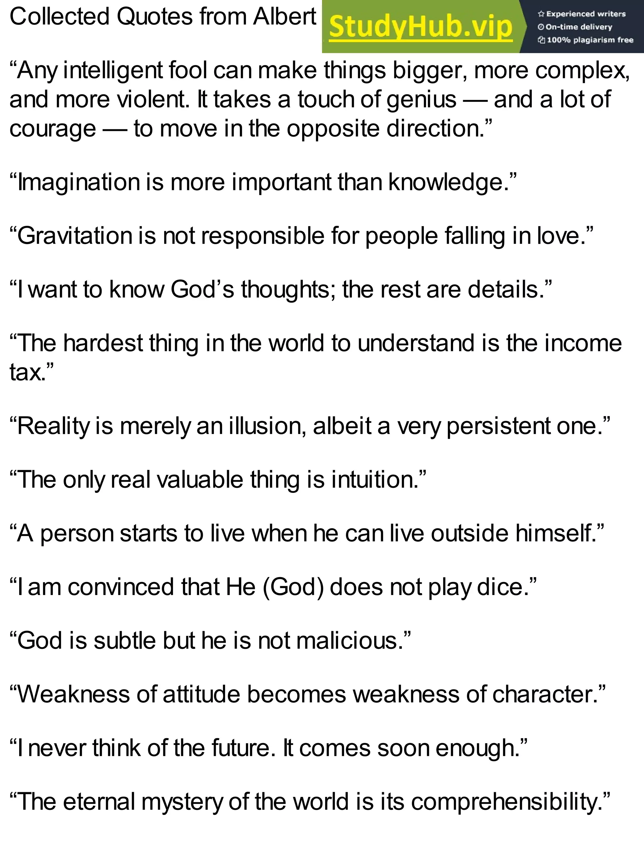 Albert Einstein-Quotes | PDF