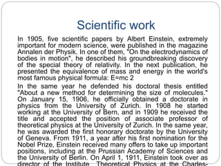 Albert Einstein - the most famous physicist | PPTX
