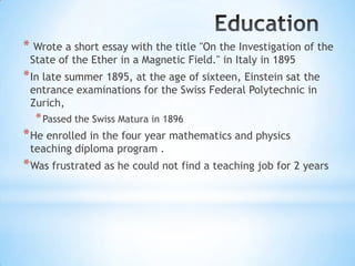 Albert einstein jan2012 final | PPTX