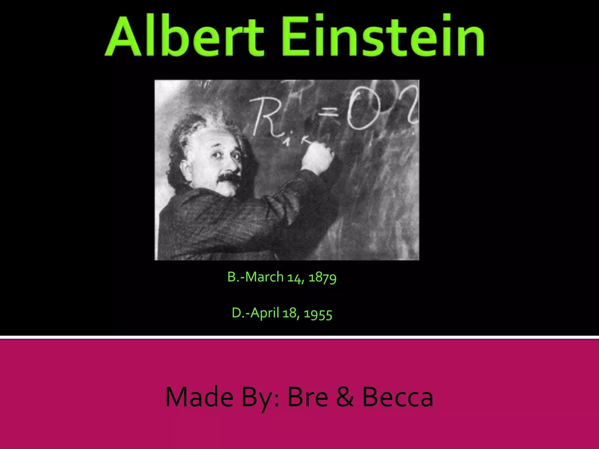Albert Einstein Project | PPTX