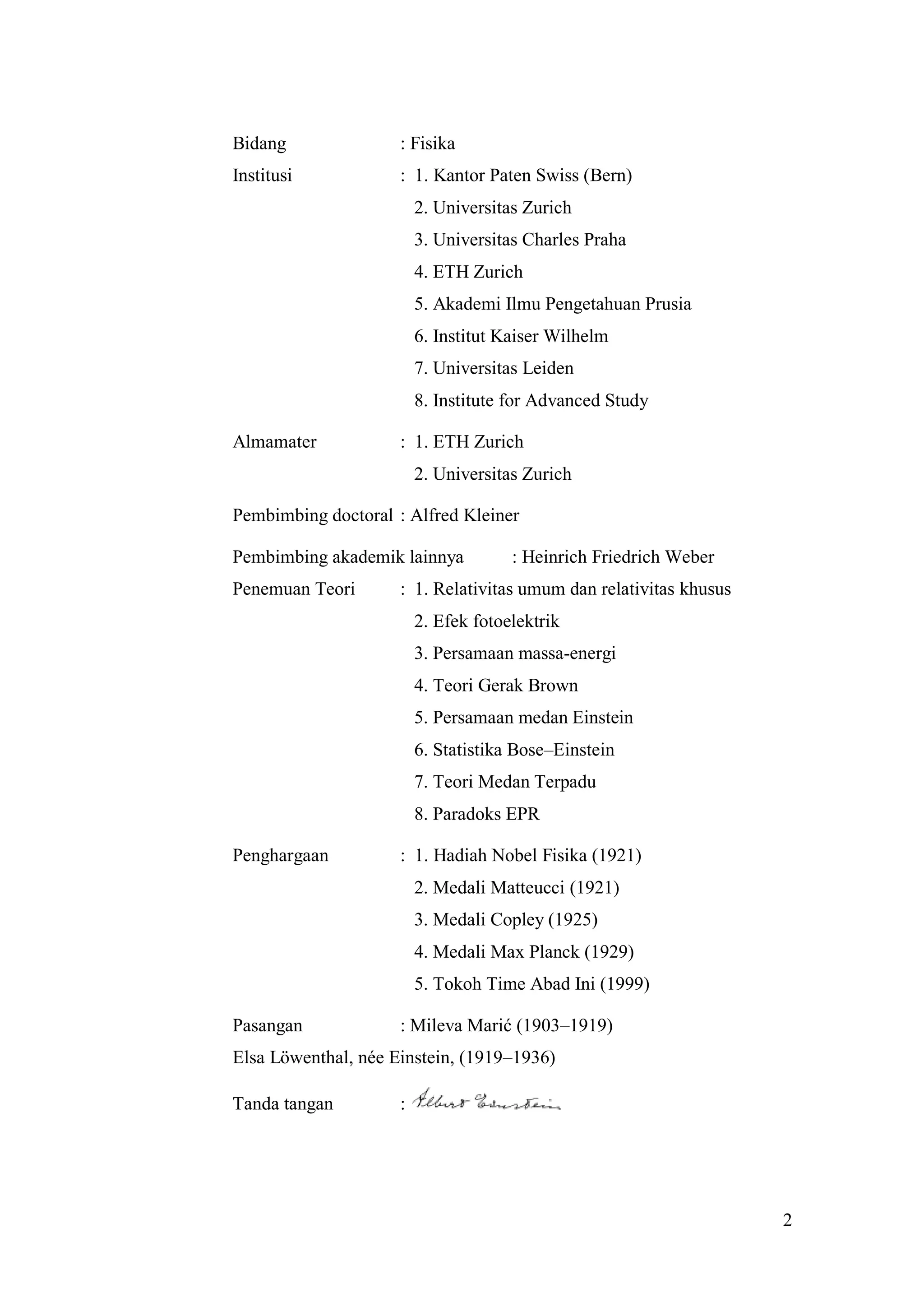 Albert einstein report | PDF