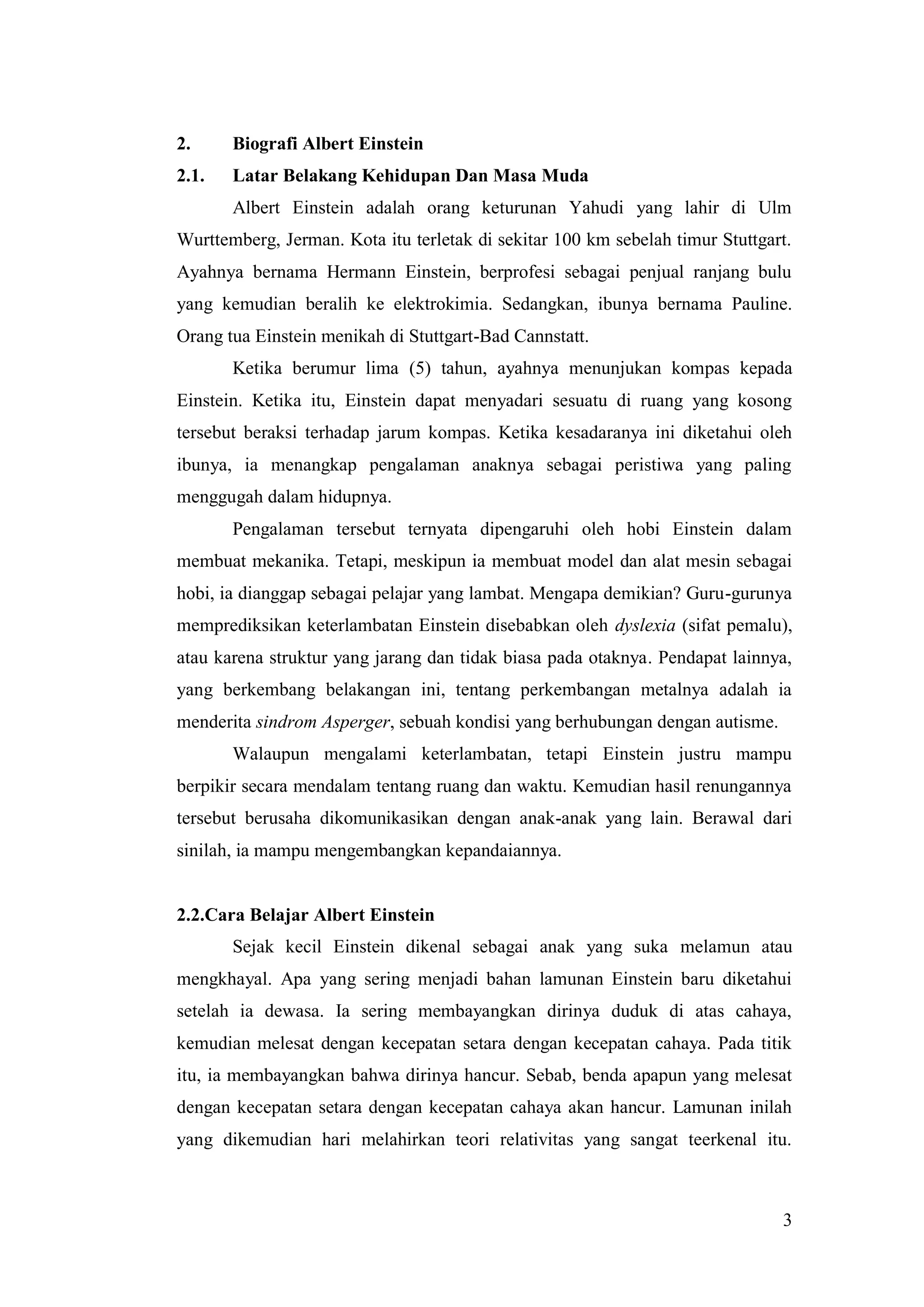 Albert einstein report | PDF