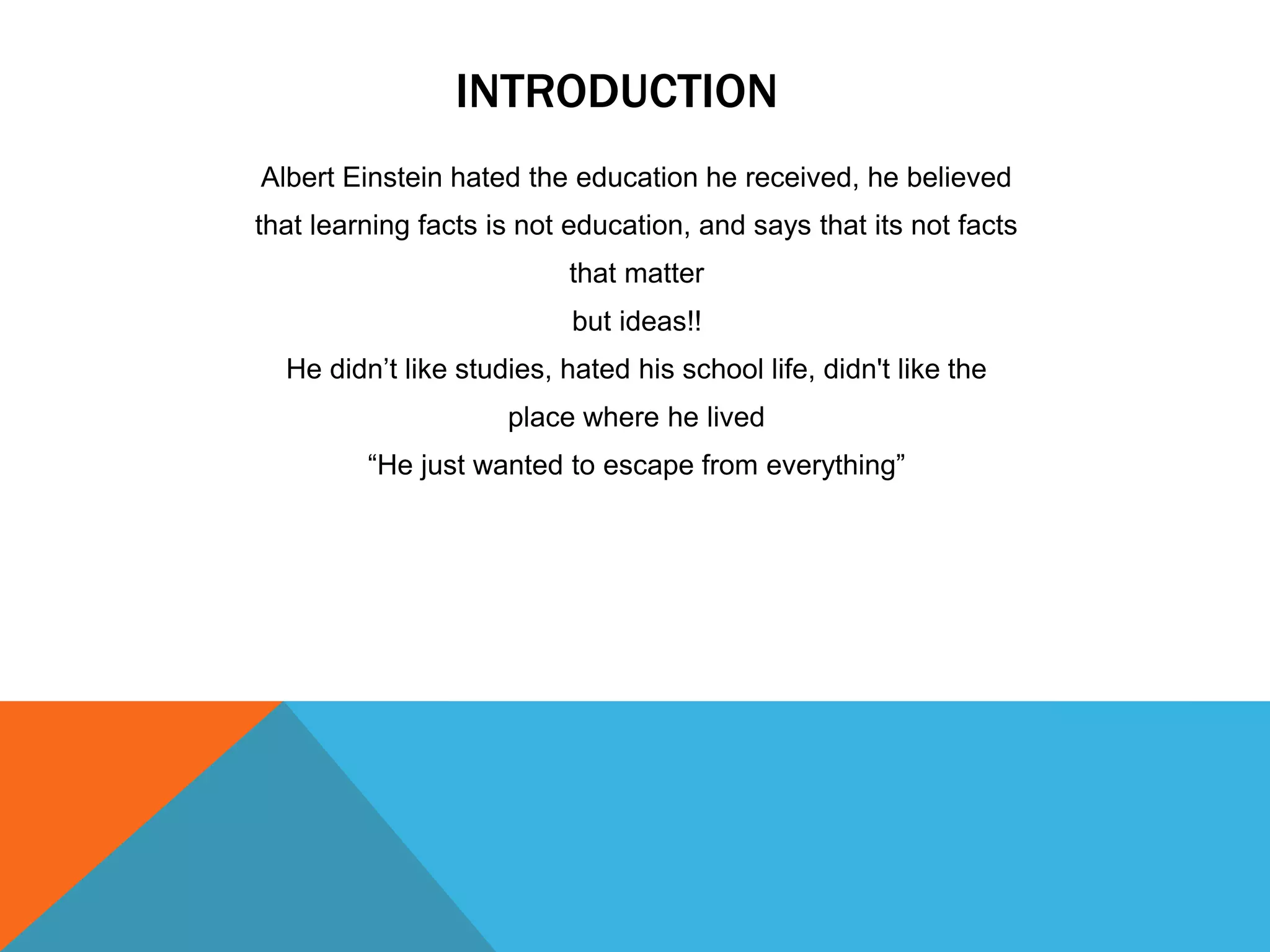 Albert einstein @ school | PPT