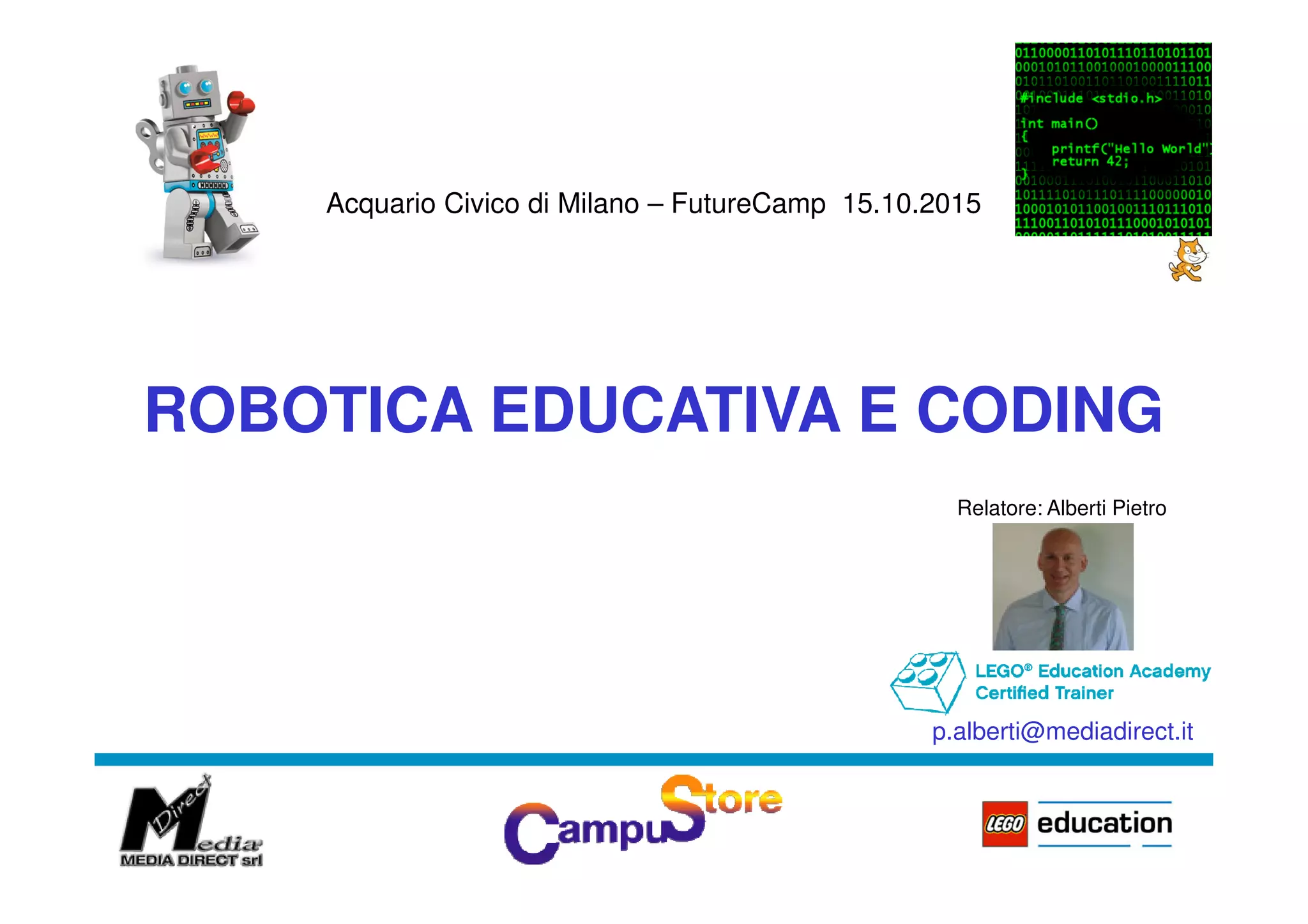 Robotica educativa e coding - Pietro Alberti | PPT