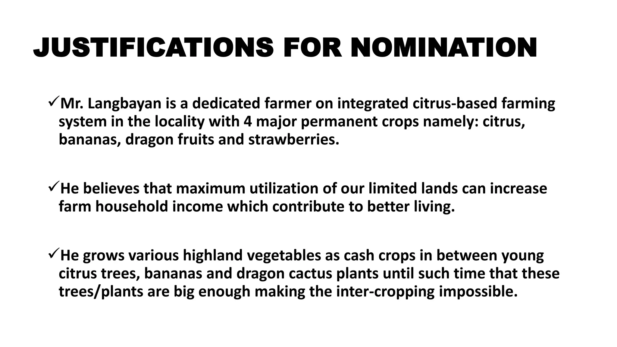 Albert langbayan farmer extensionist | PPTX