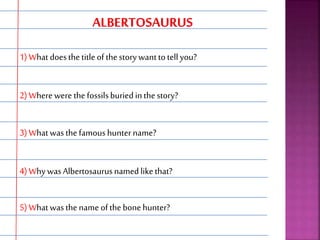 Albertosaurus mystery | PPTX