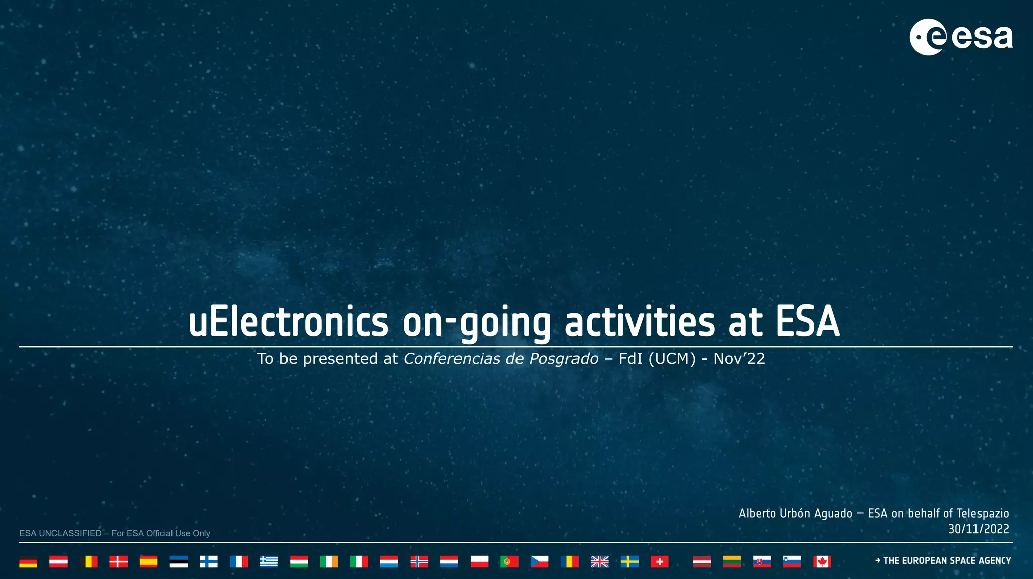 uElectronics ongoing activities at ESA | PDF