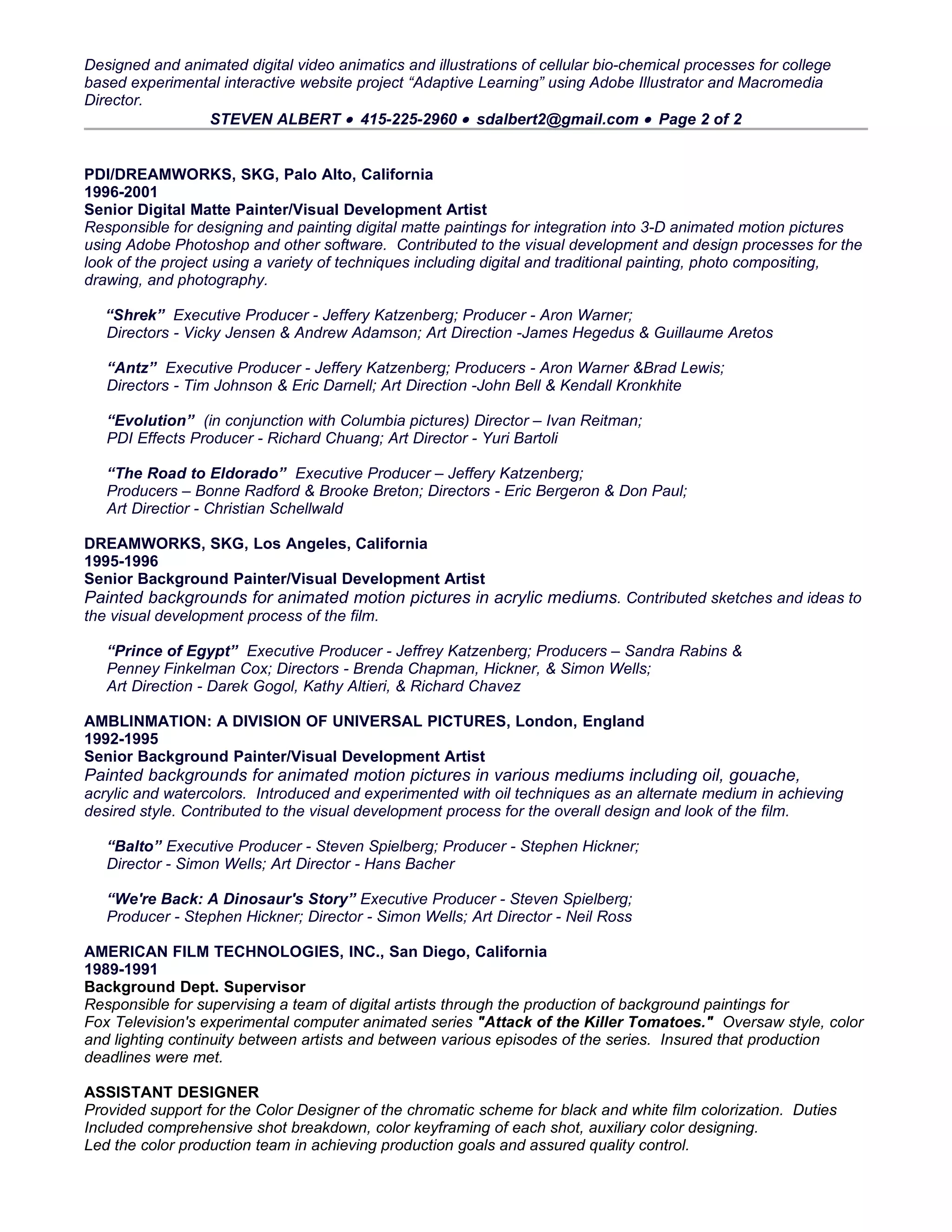 Albert Resume 2010a | PDF