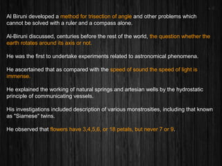 Al BIRUNI | PPT