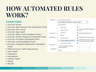 Automated Rules-Improve Your Performance on Facebook | PPTX