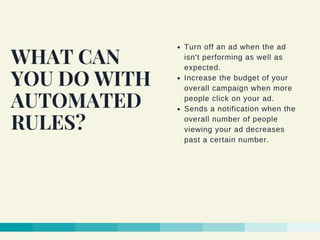Automated Rules-Improve Your Performance on Facebook | PPTX