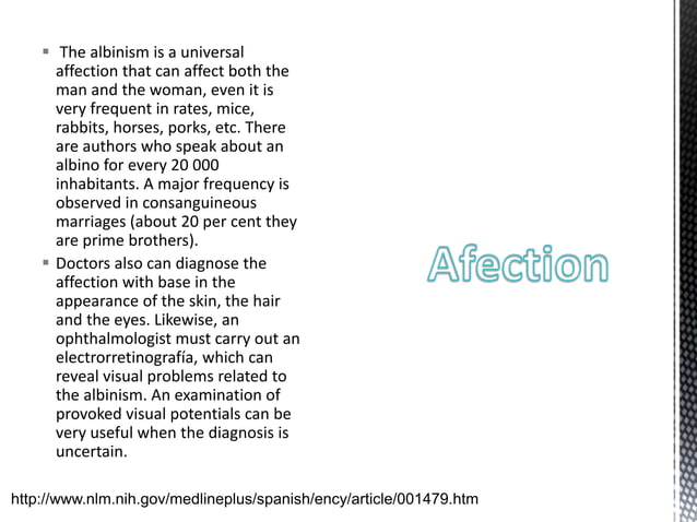 Albinism | PPTX | Skin and Dermatology | Diseases and Conditions