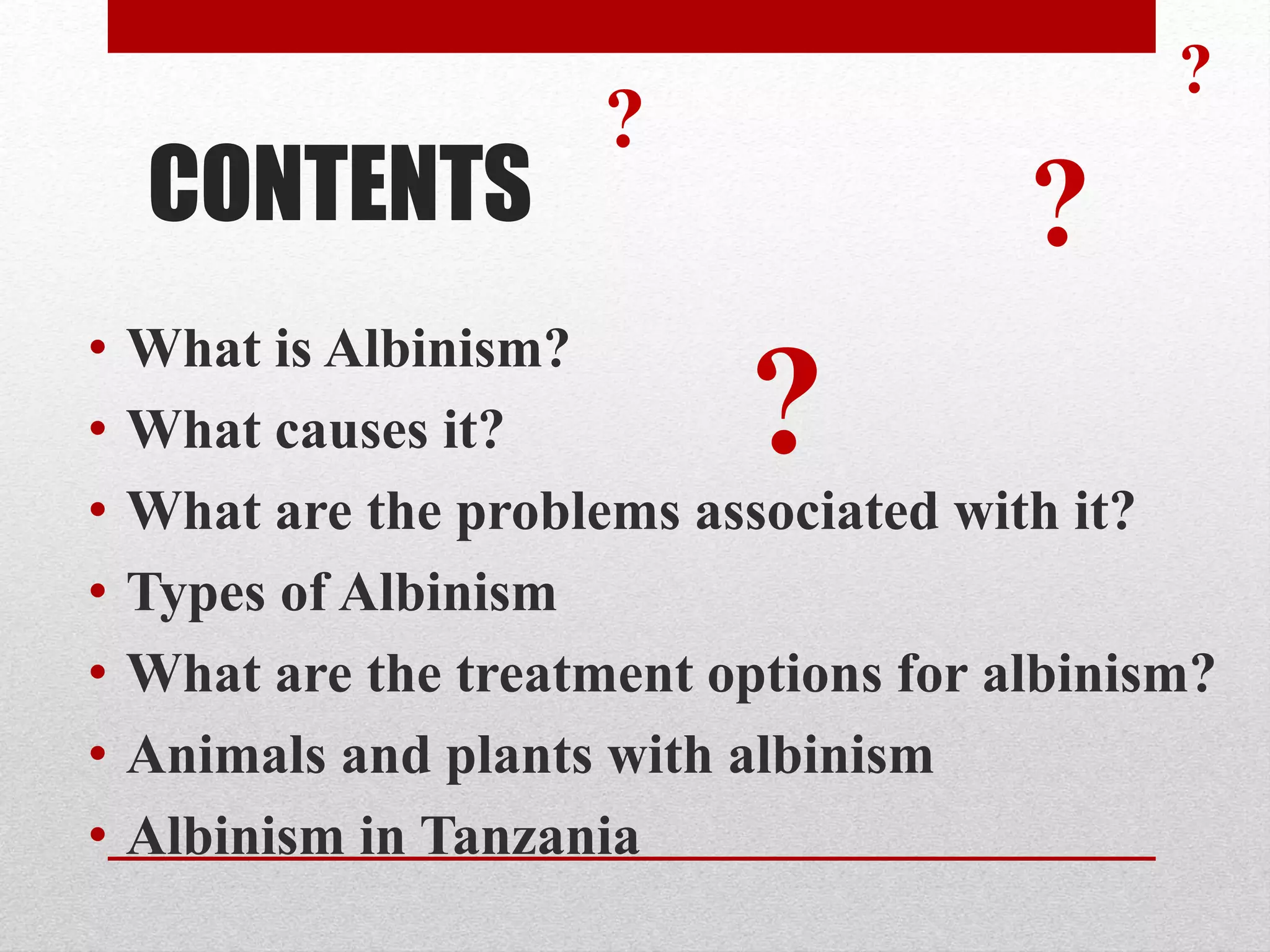 Albinism | PPTX