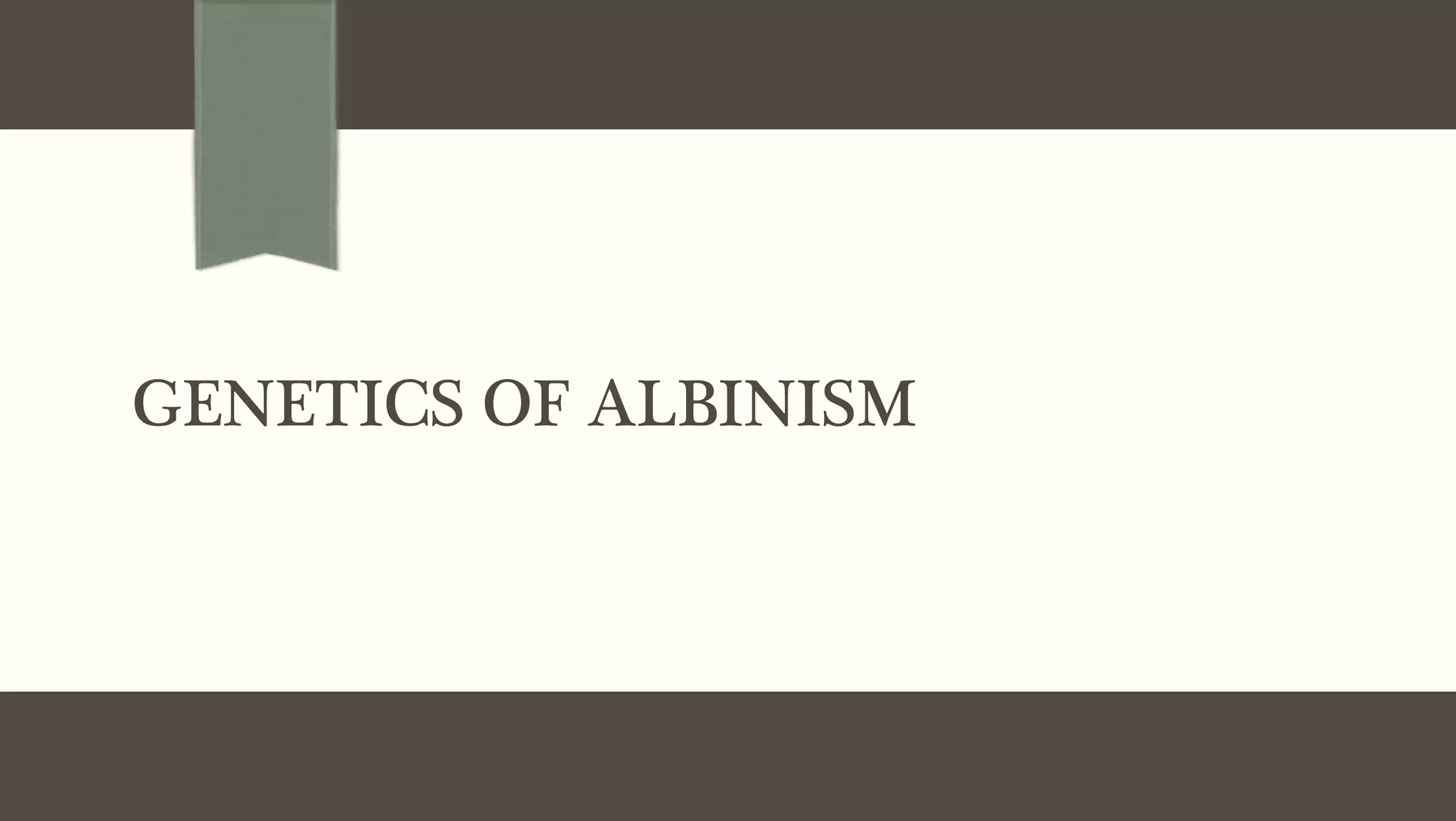 Albinism | PPTX