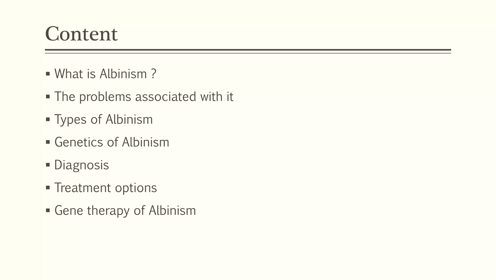 Albinism | PPTX