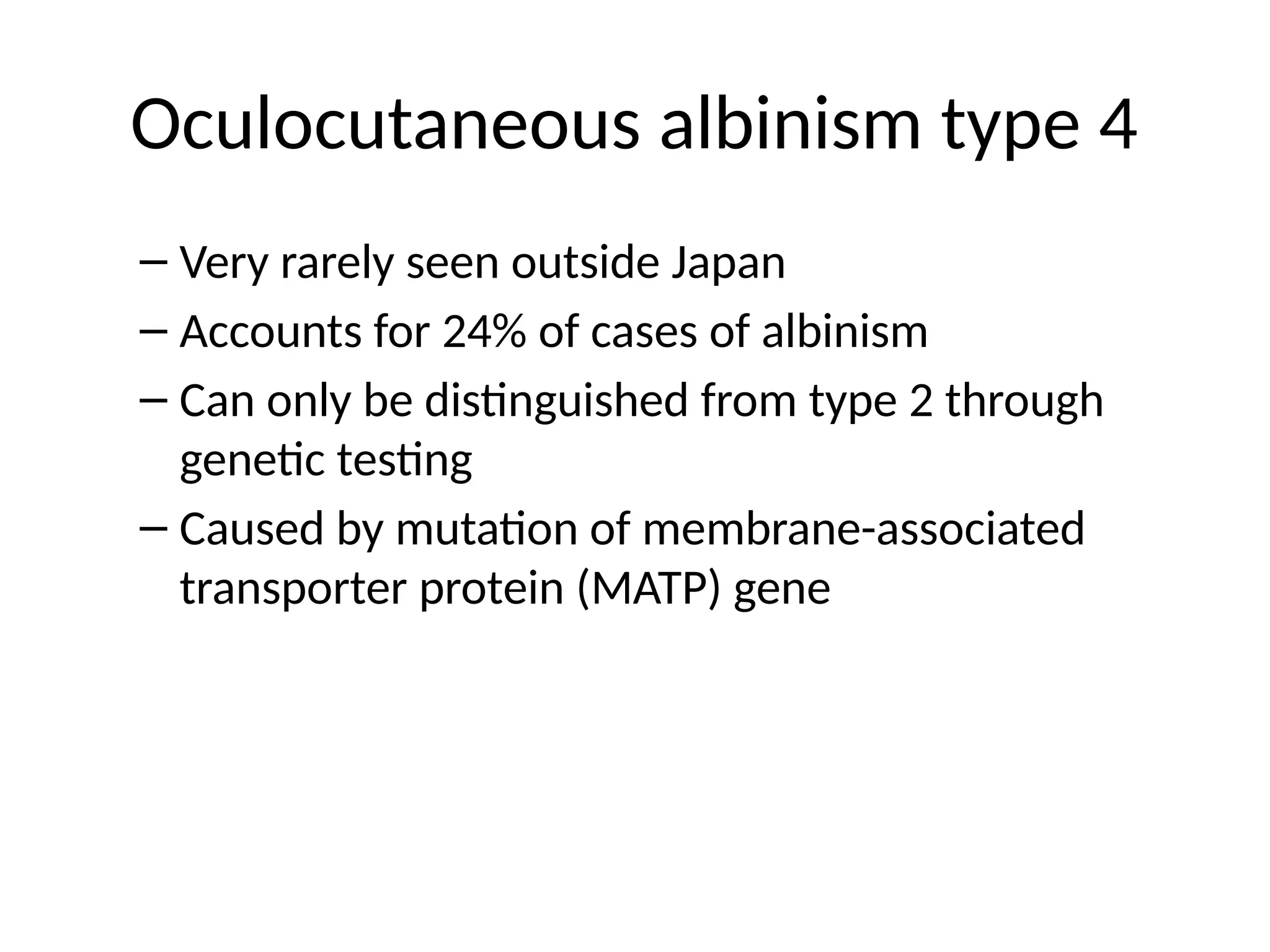 ALBINISM presentation and their effect in the eye | PPTX