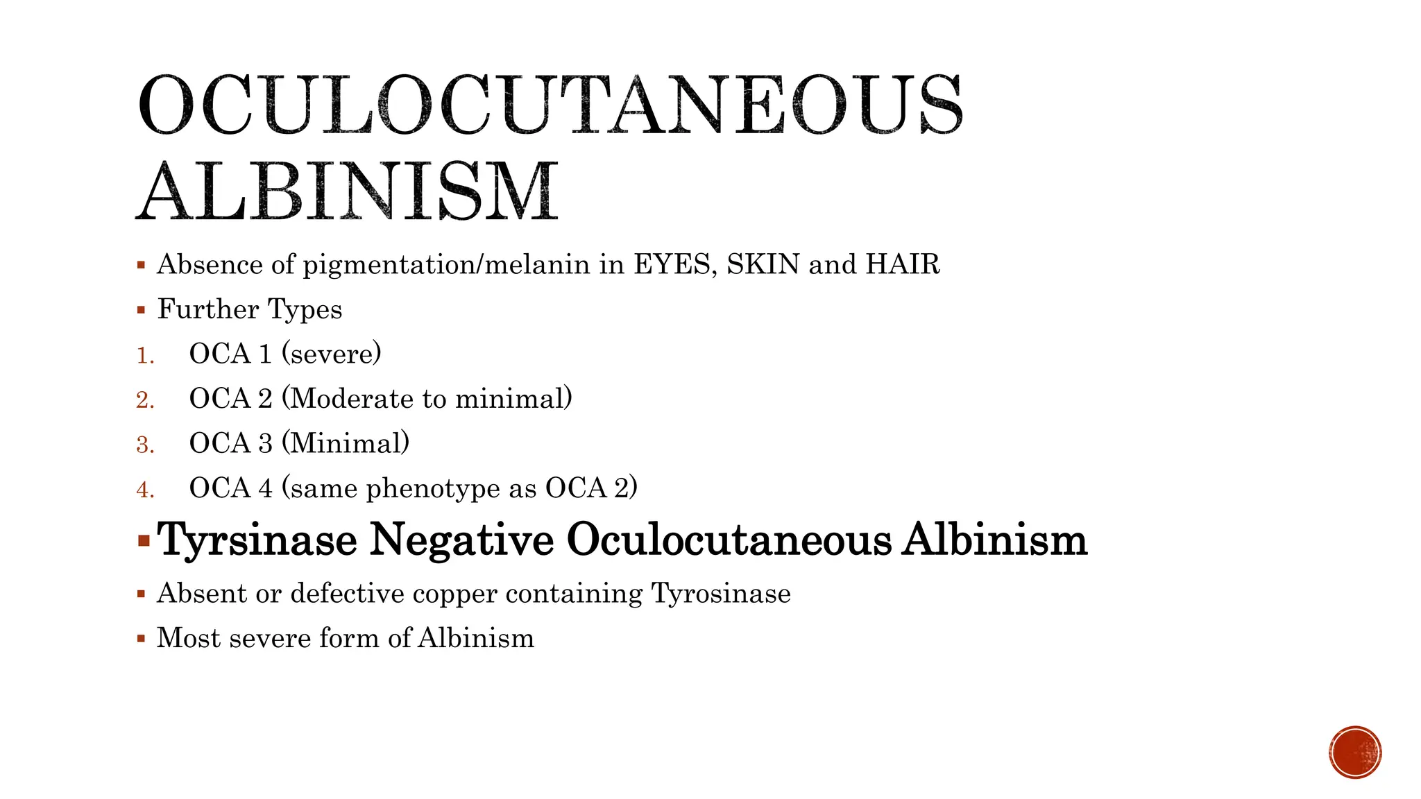ALBINISM , definition, Inheritance, Biochemical Basis,Types ...