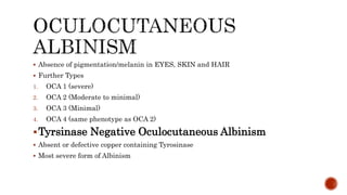 ALBINISM , definition, Inheritance, Biochemical Basis,Types ...