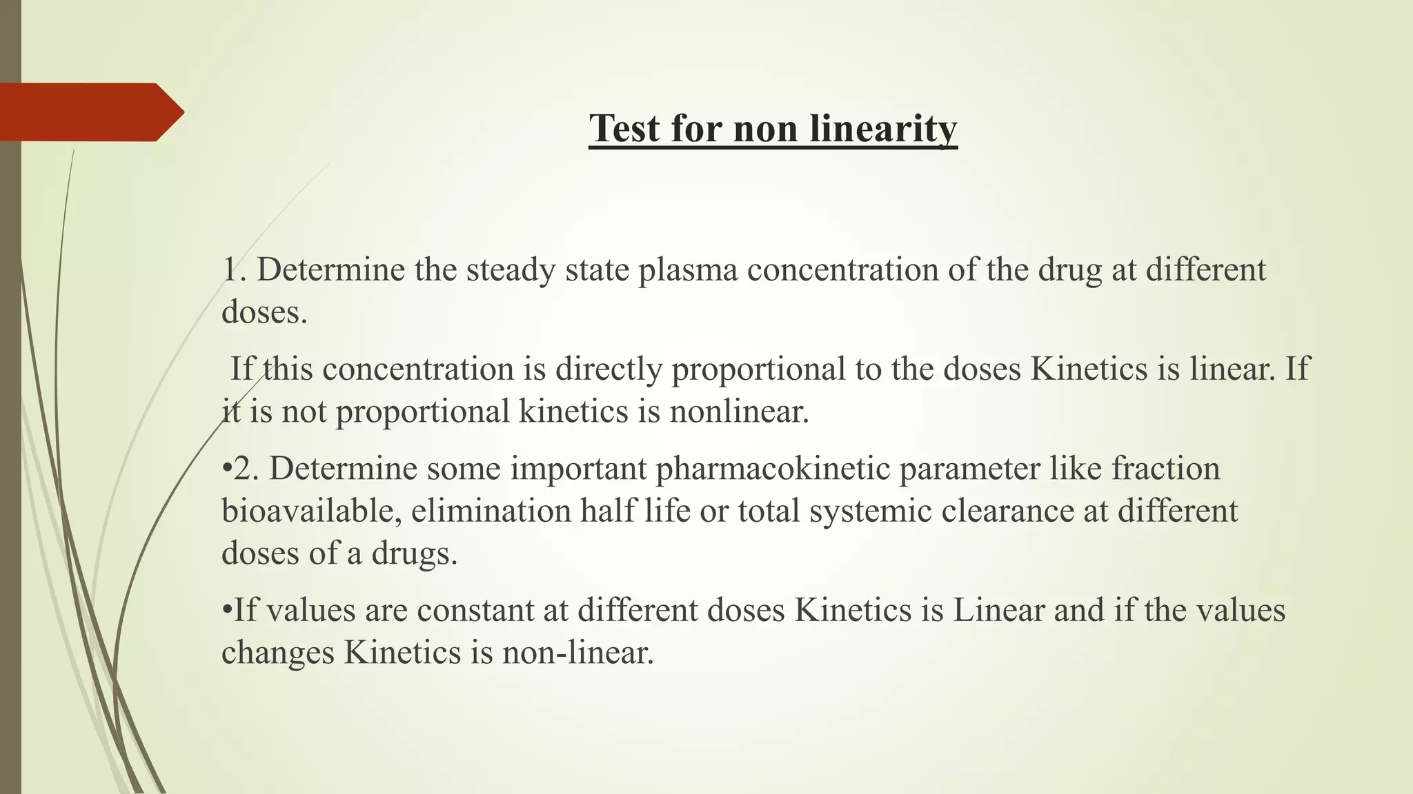 Non linear pharmacokinetics | PPTX