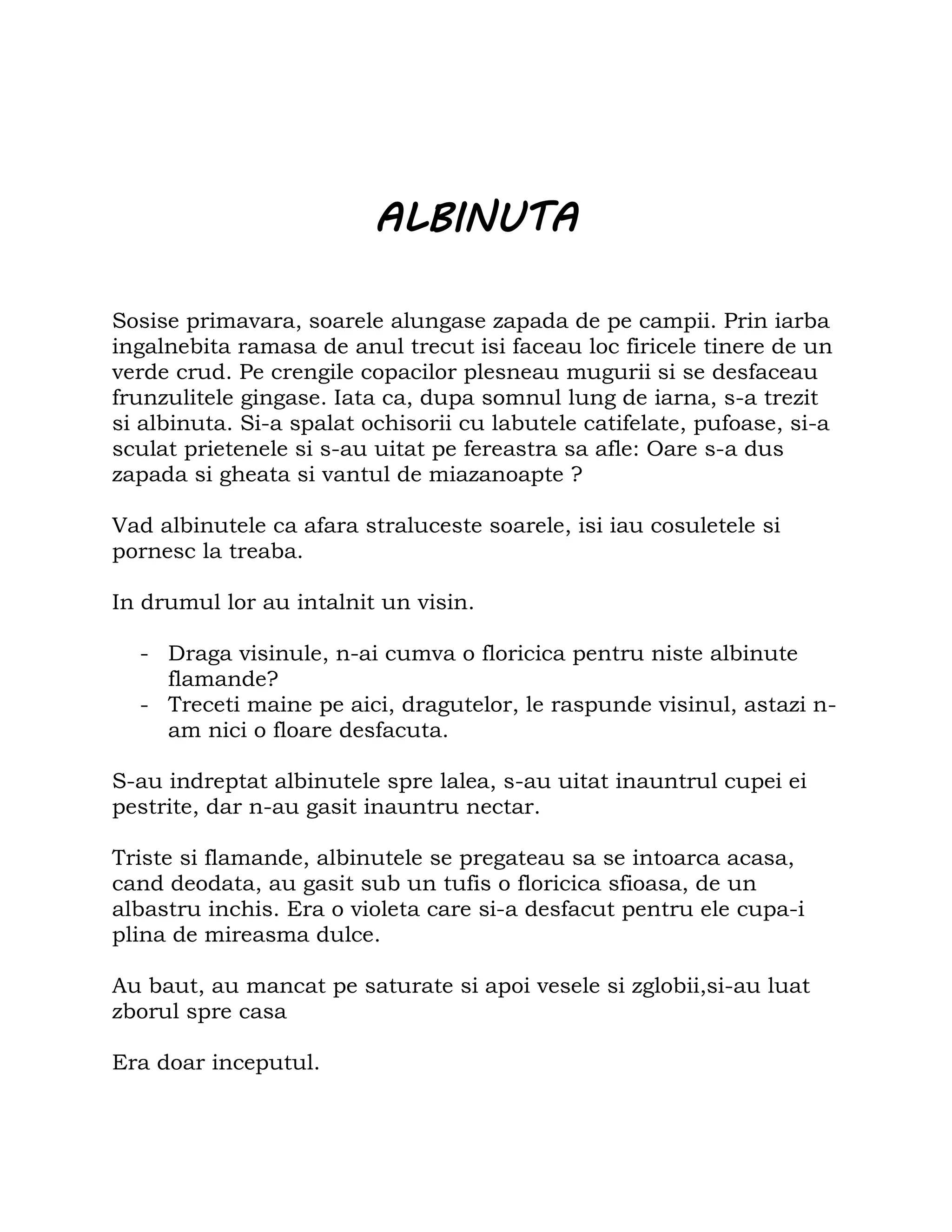 Albinuta | DOCX