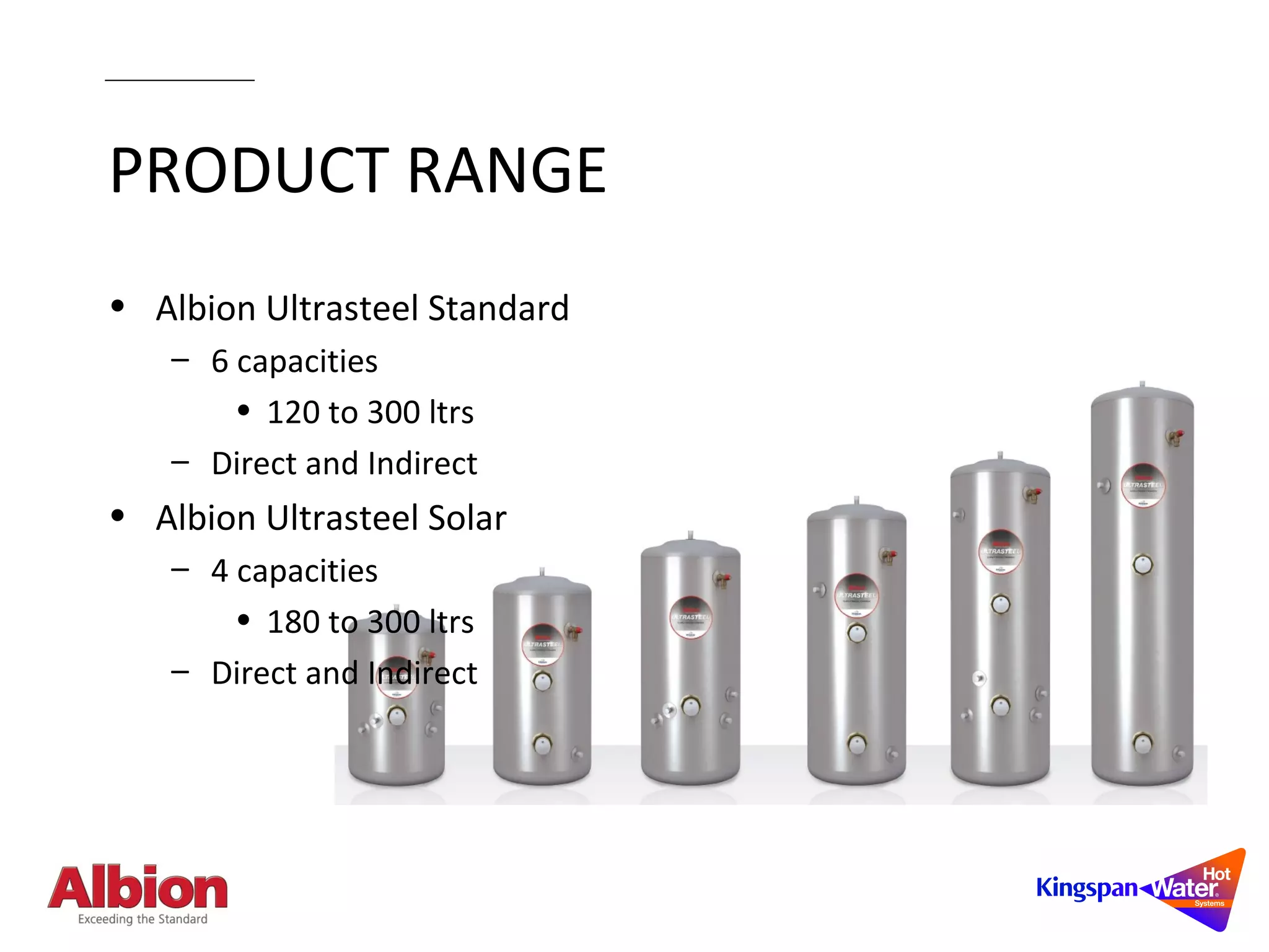 Albion Ultrasteel Hot Water Cylinders | Technical Guide | PPT