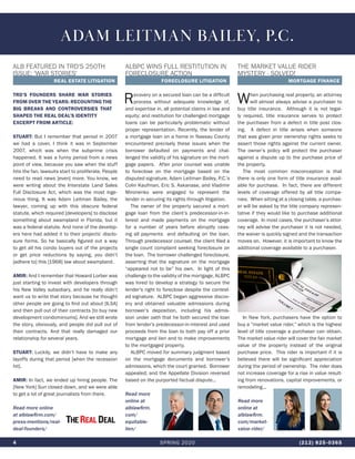 Adam Leitman Bailey, P.C. Spring 2020 Newsletter | PDF