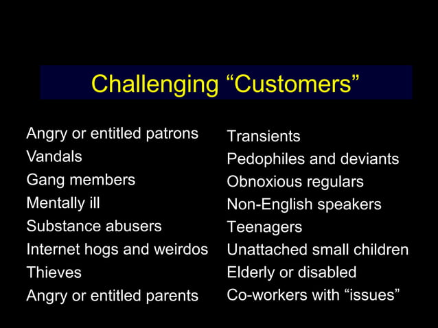 Dealing with Difficult Patrons | PPT