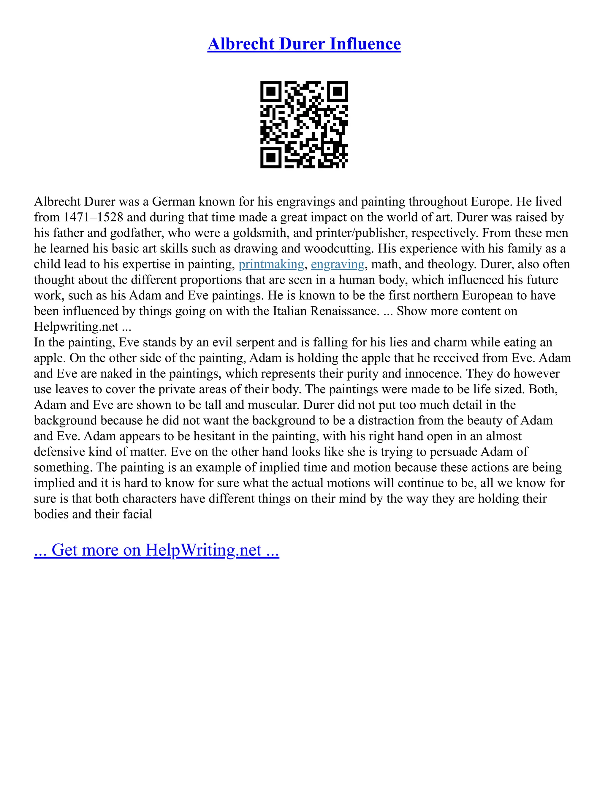 Albrecht Durer Influence | PDF