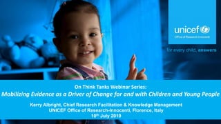 On Think Tanks Webinar Series: Mobilizing Evidence as a Driver of ...