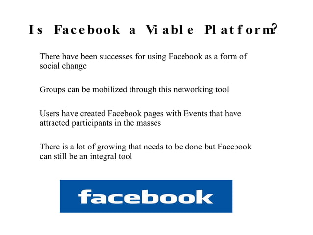 "Introduction to Facebook" | PPT