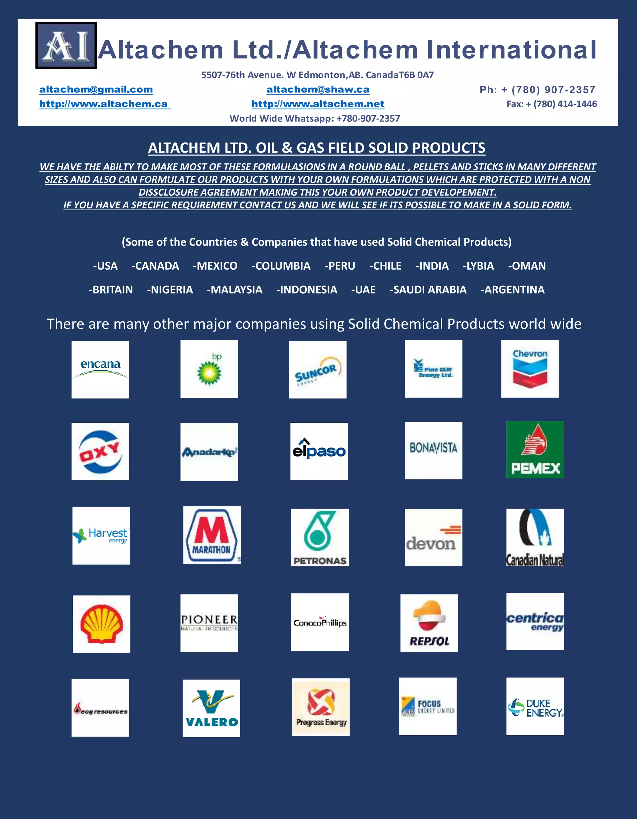 Solid Chemical Pellets | PPTX