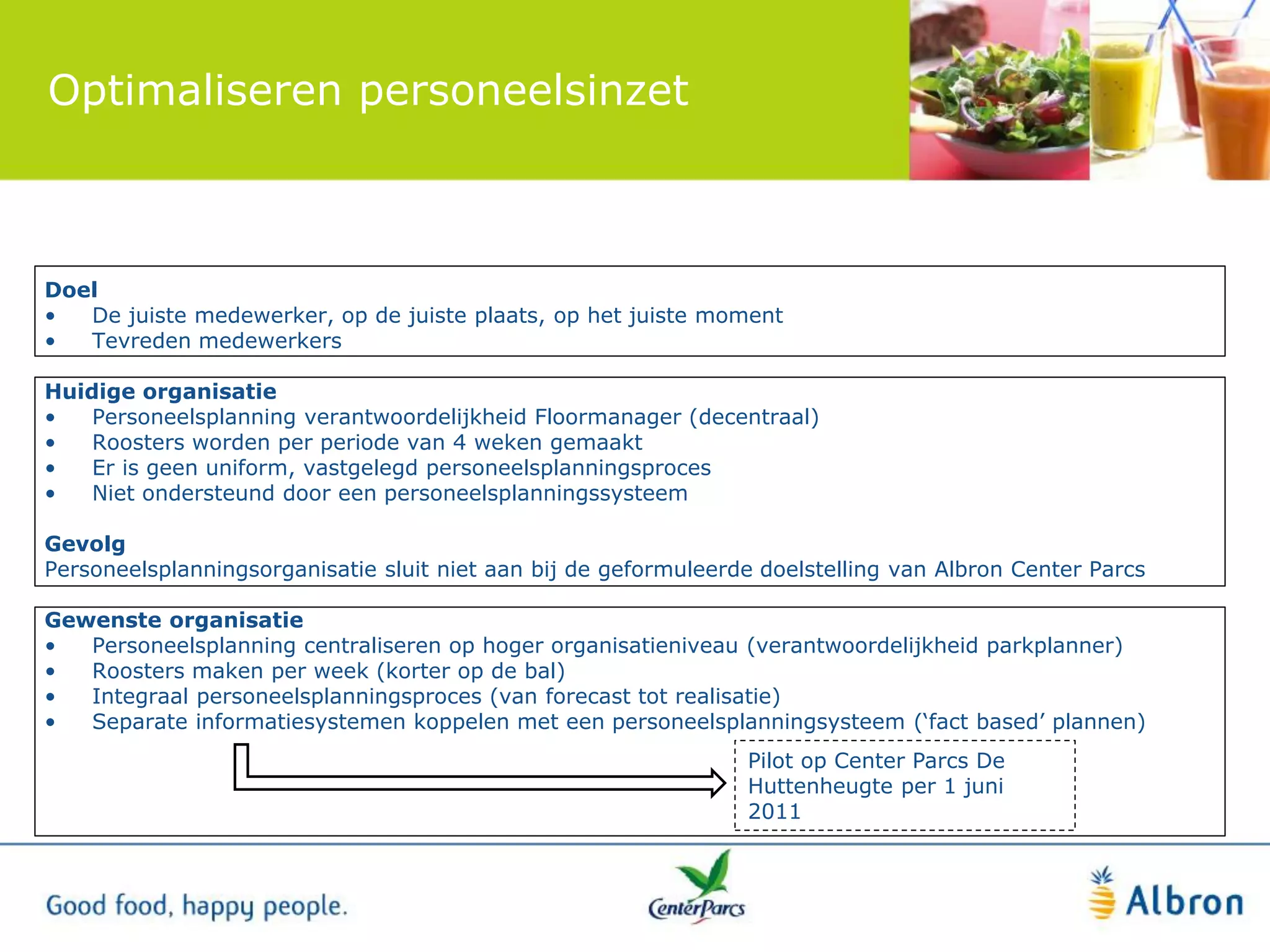 Albron Center Parcs presentatie Poolmanager | PDF