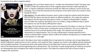 Album advert analysis | PPTX | Style & Fashion