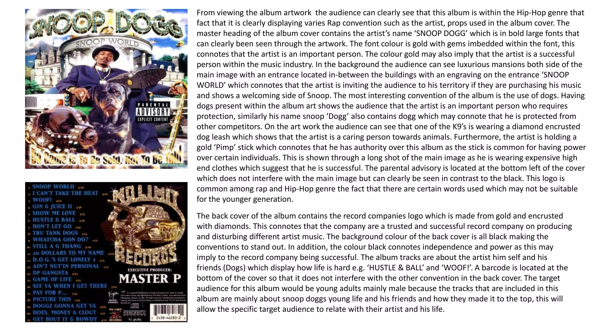 Album cd cover analysis | PPTX